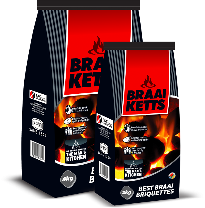Braai Essentials - Charcoal - Braai Ketts Briquettes – The Butcher Block
