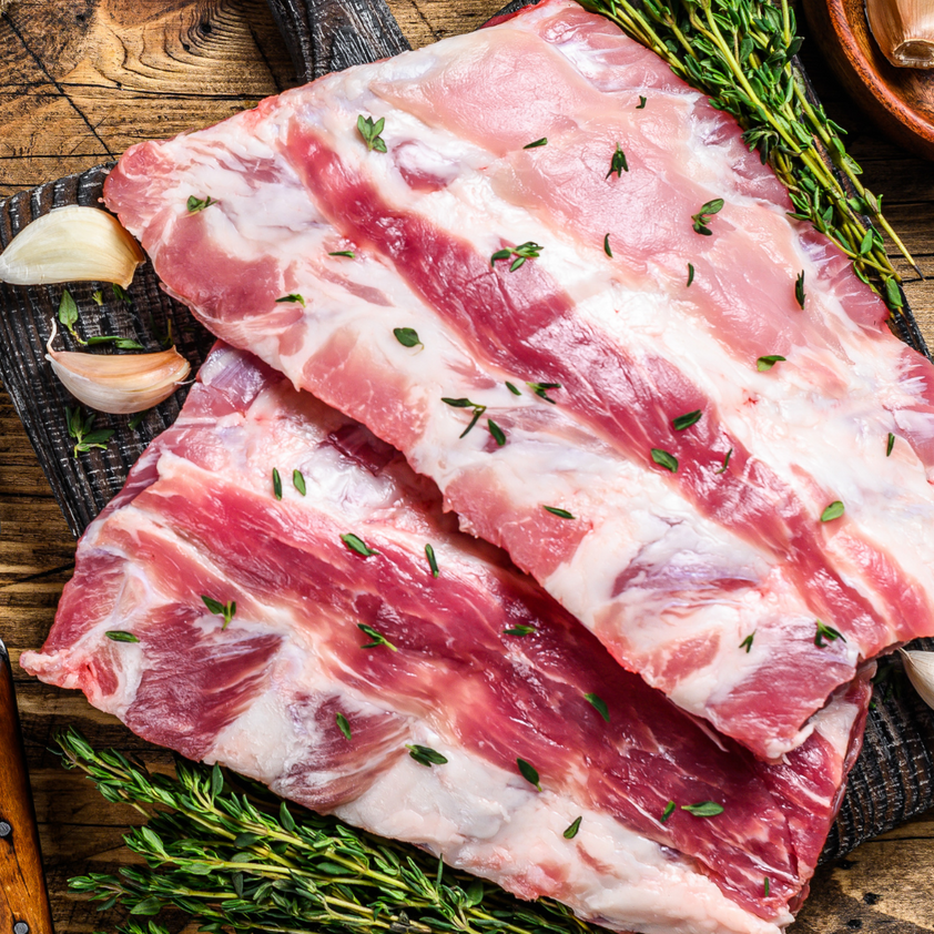 Perfectly Cut Large Portion of Lamb Rib - The Butcher Block Mauritius